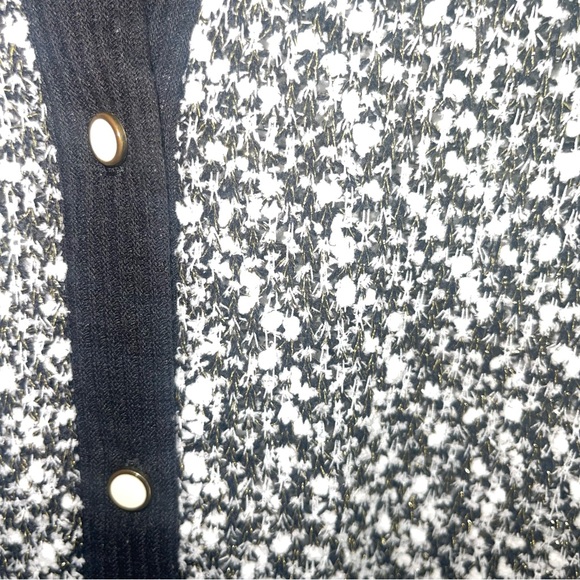 Monteau | Sweaters | Monteau Black White Golden Cardigan Sweater Medium ...